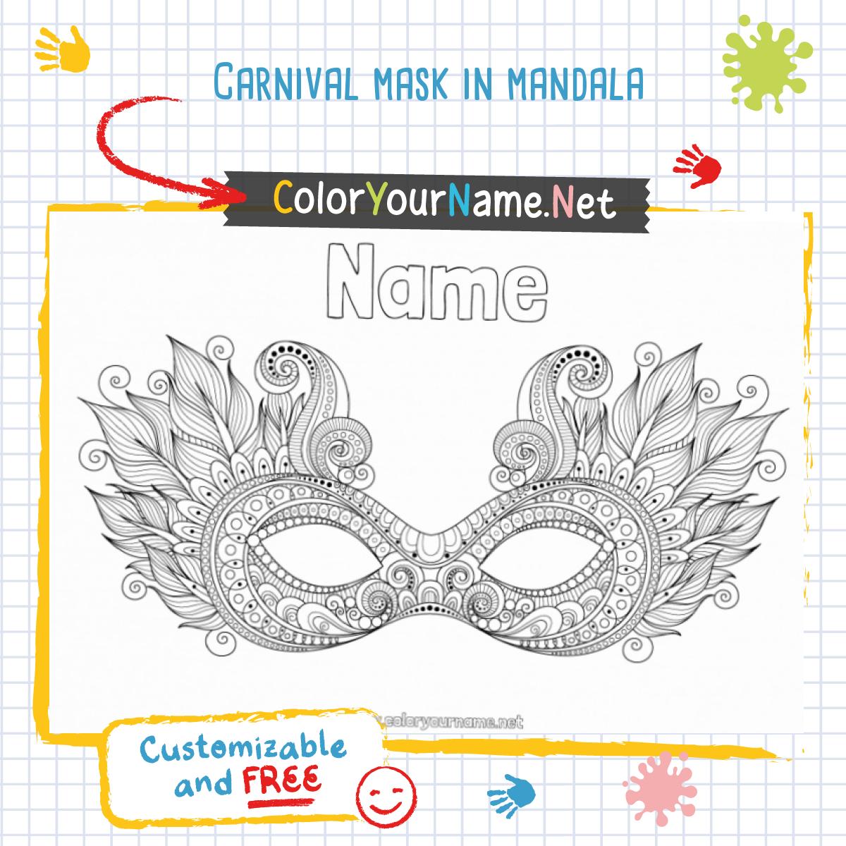 Carnival mask in mandala