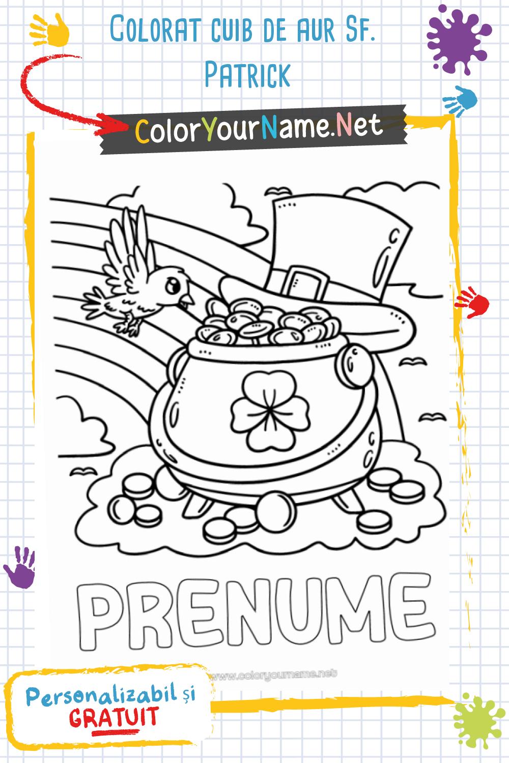 Colorat cuib de aur Sf. Patrick
