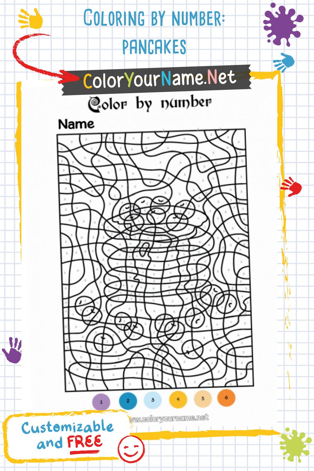 Coloring by number: pancakes