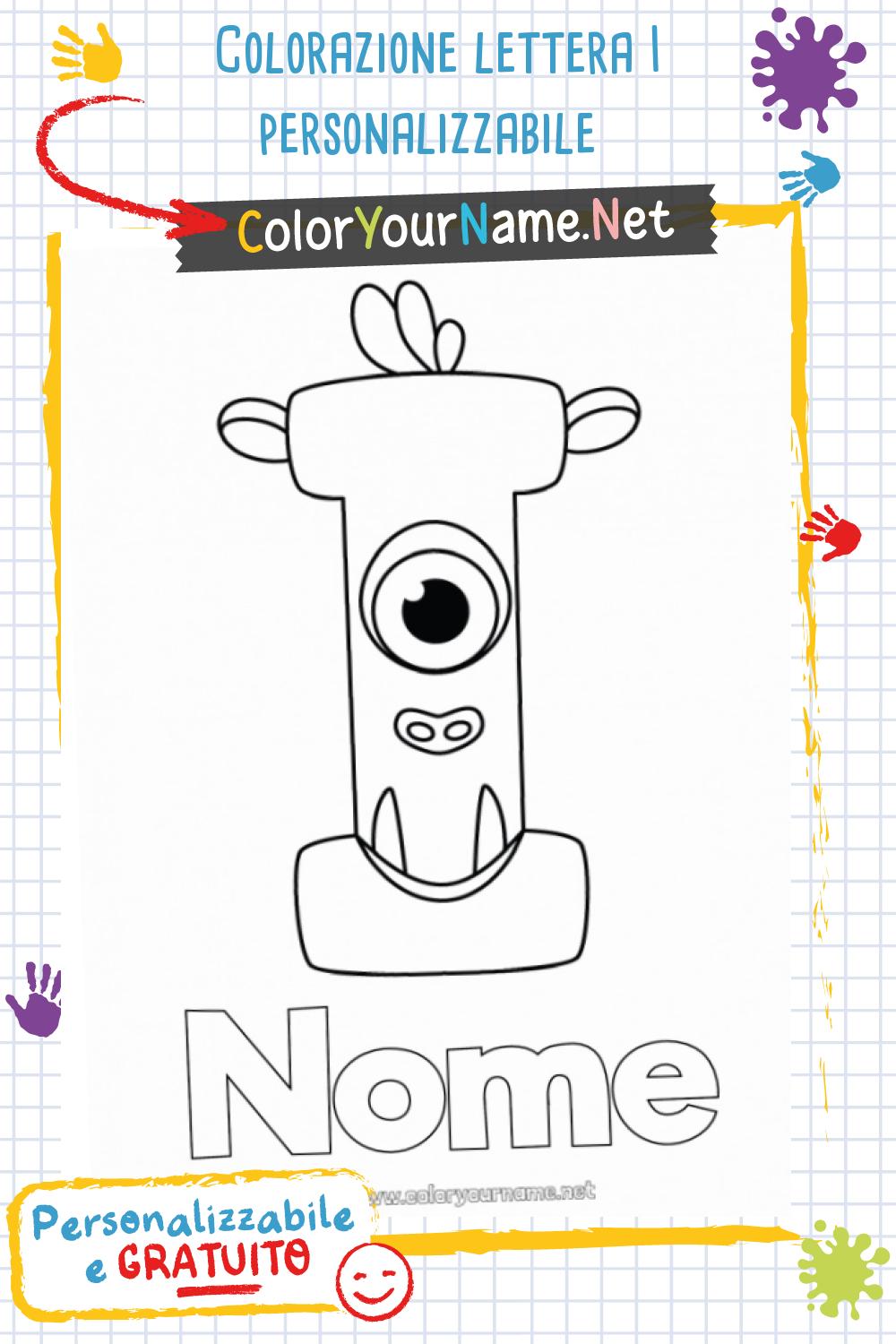 Colorazione lettera I personalizzabile