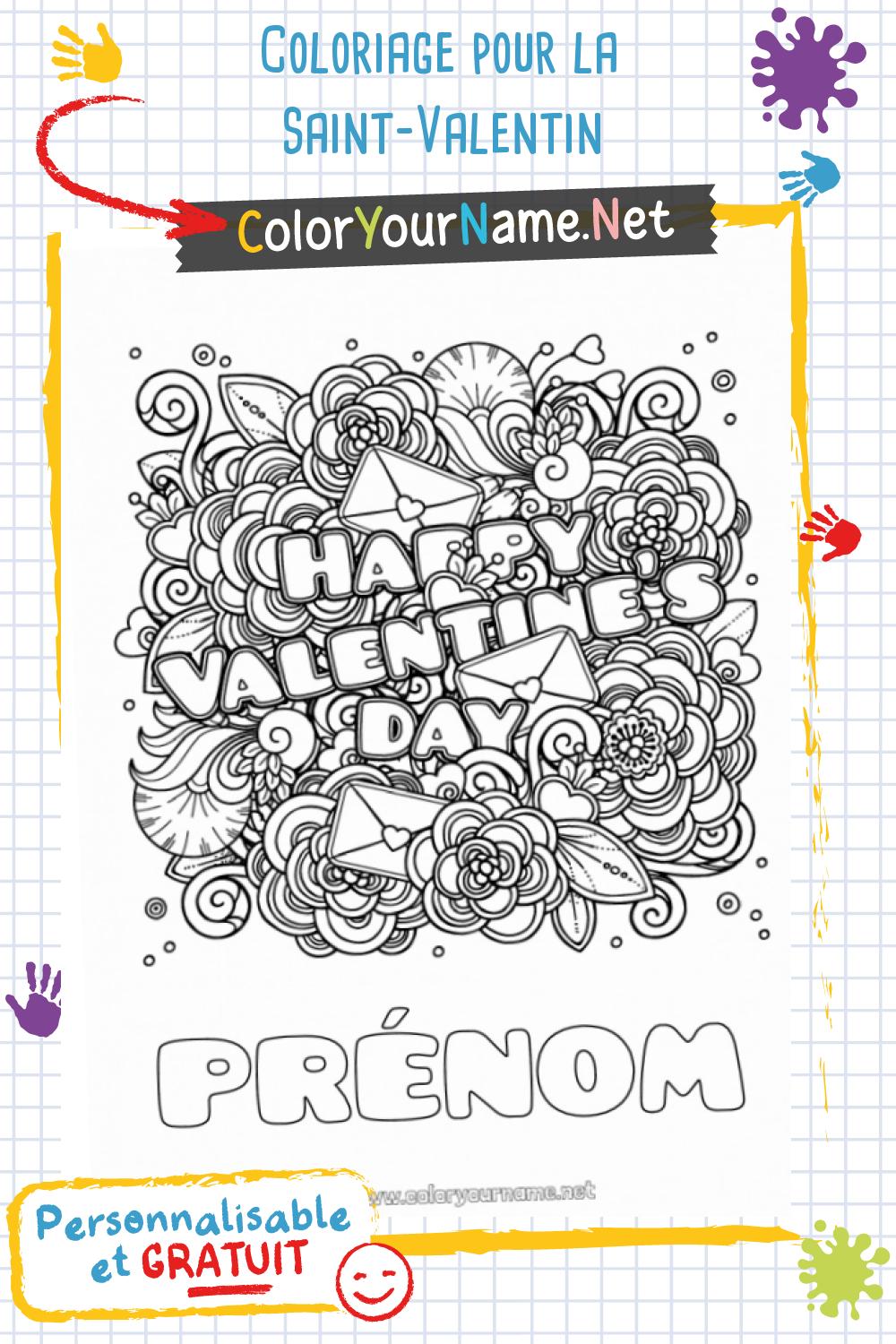 Coloriage pour la Saint-Valentin
